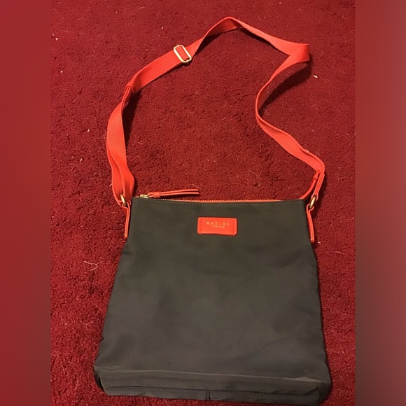 RADLEY LONDON | Bags | Radley London Blue Red Nylon Crossbody Bag Guc ...